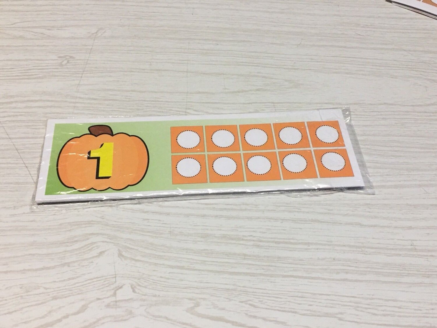 Halloween - Pumpkin Ten-Frames - Laminated Activity Set - Teaching Supplies