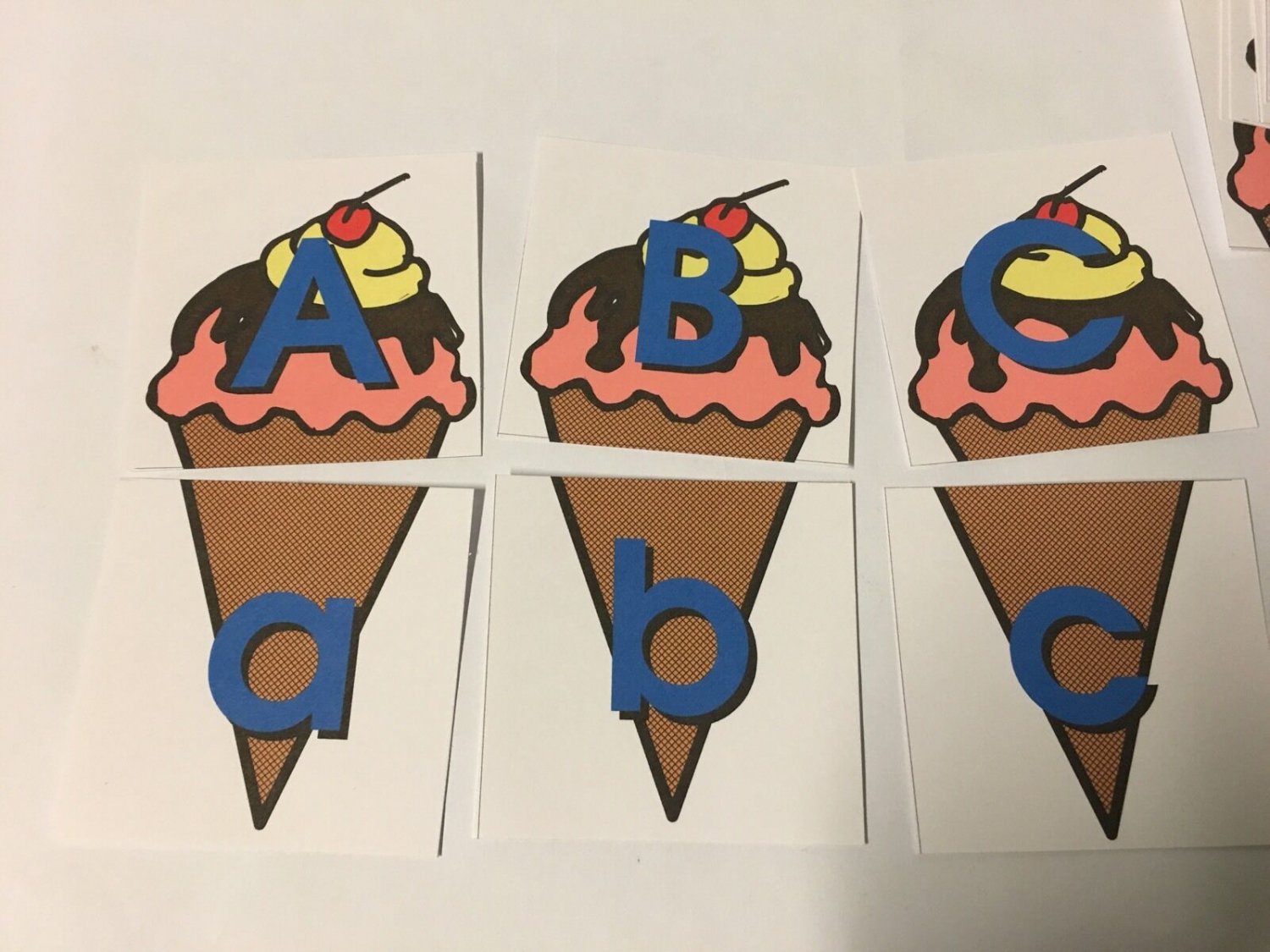 Uppercase Lowercase Match - Ice Cream Cone Activity Teaching Supplies ...