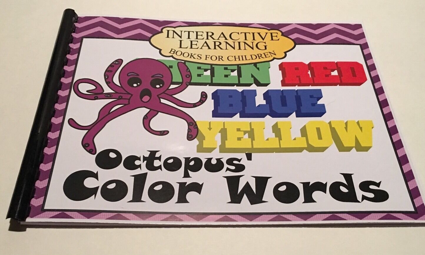 Interactive Learning Books for Children - Color Words - w/ 33 Laminated ...