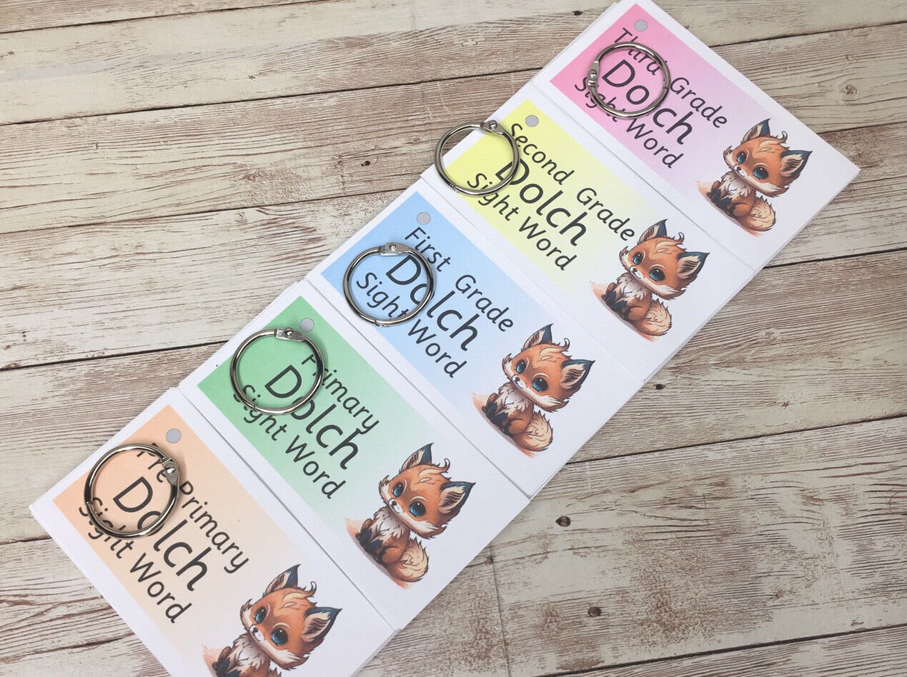 220 Word Complete SetLiteracy Learning Resource Dolch Sight Word and 5 ...