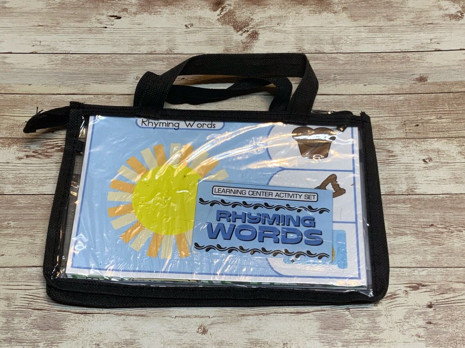 Learning Center Activity Set - Rhyming Words - Clothespin Learning Center