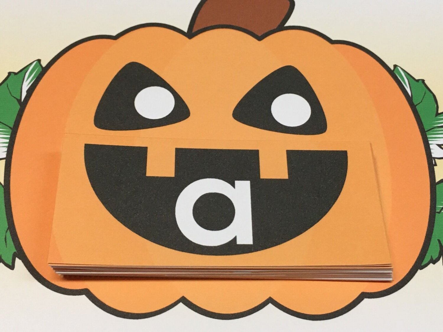 Jack O Lantern - Uppercase Lower case Match Pumpkins - Laminated ...