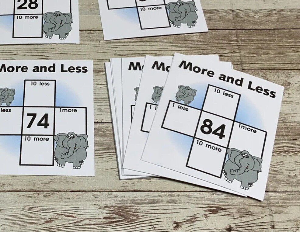 More And Less - Math Center - Dry Erase - 30 Laminated Activity Cards #2