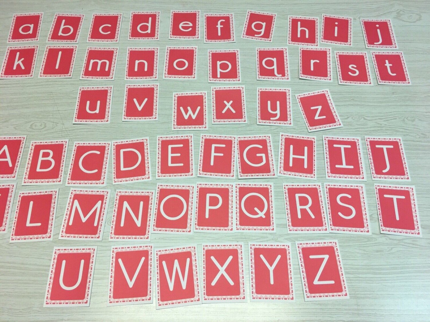 Uppercase and Lowercase Alphabet Cards - Cards for Learning Center ...