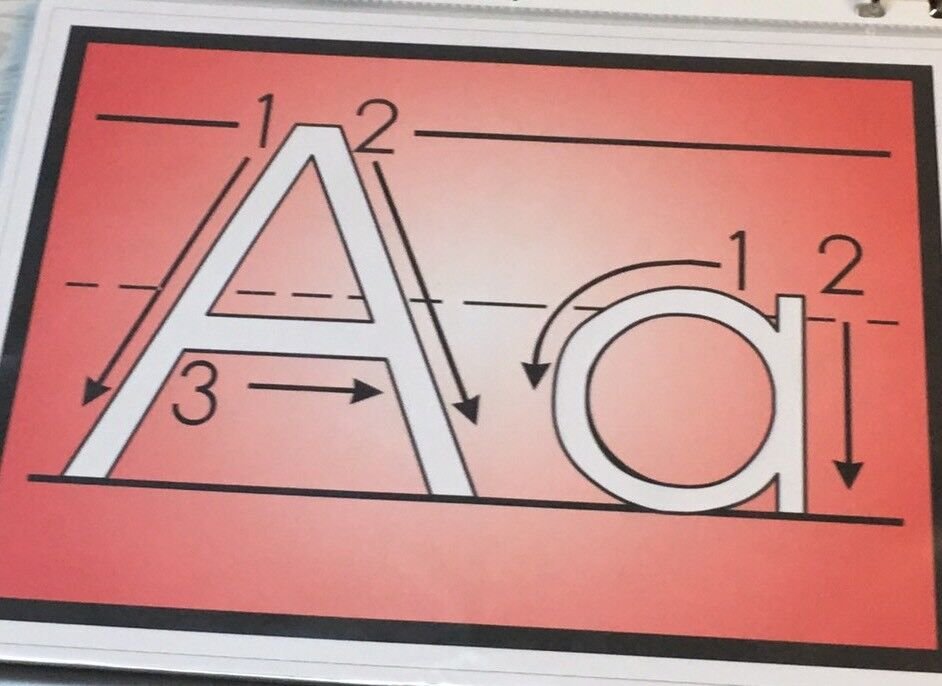 26 Full Color Laminated Handwriting Mats - 8.5 x 11