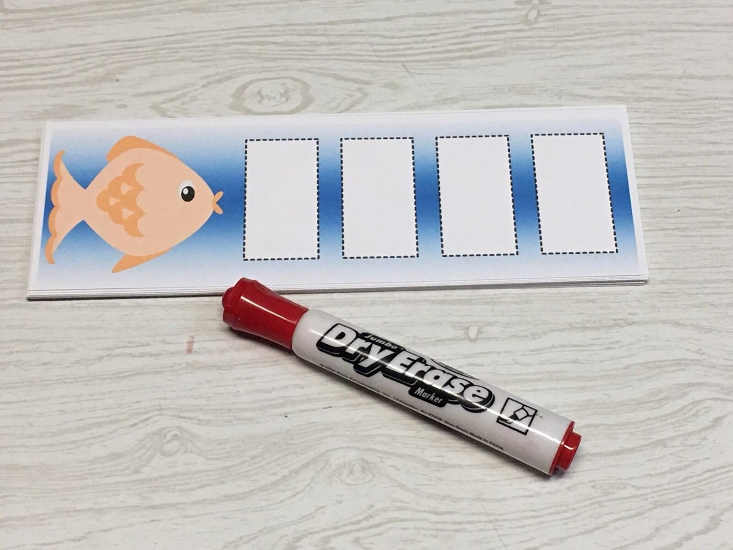 Goldfish - Shapes Tracing - Laminated Activity Set - Teaching Supplies