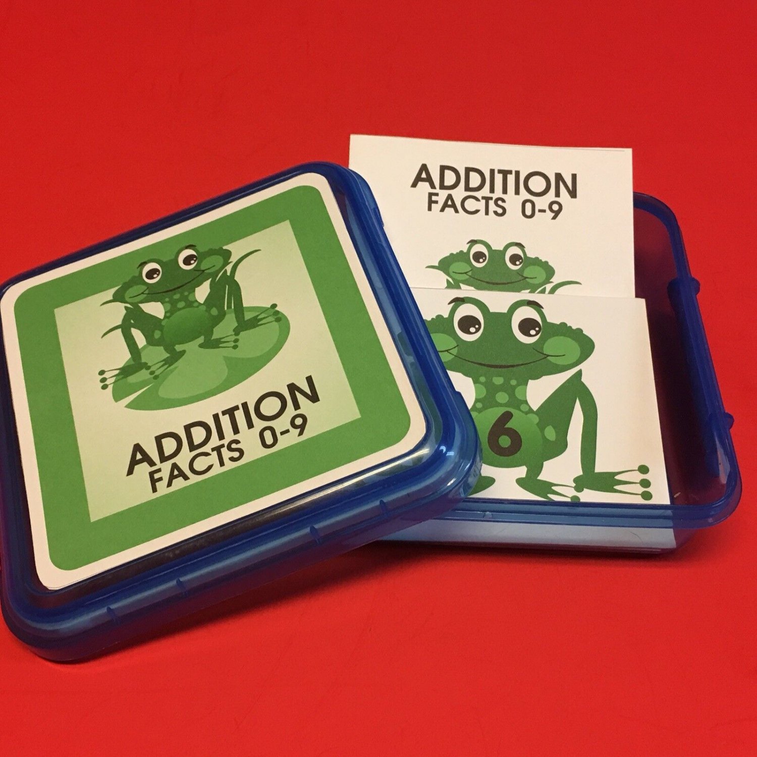 FROGGY - Addition Facts 0-9 Matching Game 48 Cards with Storage box
