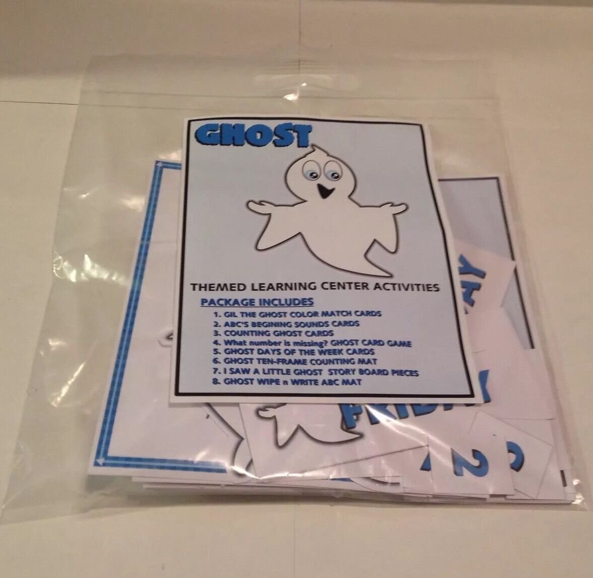 GHOSTS -THEMED Learning Activities Package - LAMINATED - Teaching supplies