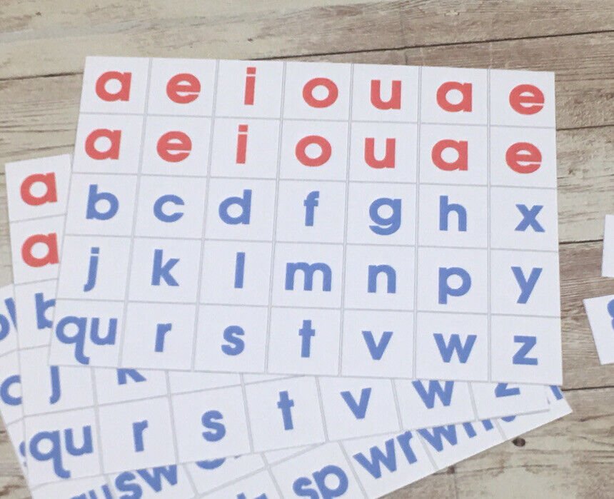 [Set Of 8] Phonics - Letter / Phonemic Sound Tiles Word Building Set ...