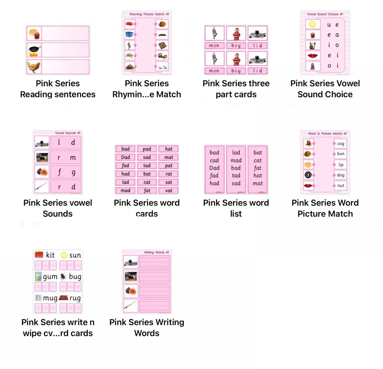 PINK SERIES | Montessori Activity Bundle Complete set | Educational ...