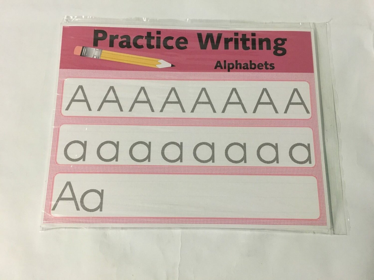 Alphabet Writing Practice Sheet - 26 Laminated Activity Cards - 8.5x11 ...