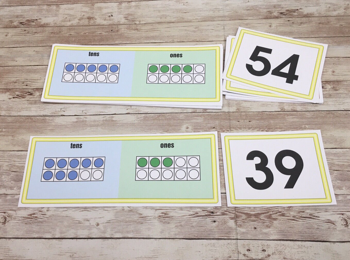 Place Value Bundle - (4 Sets) Activity Mats &Number Cards - Math Center