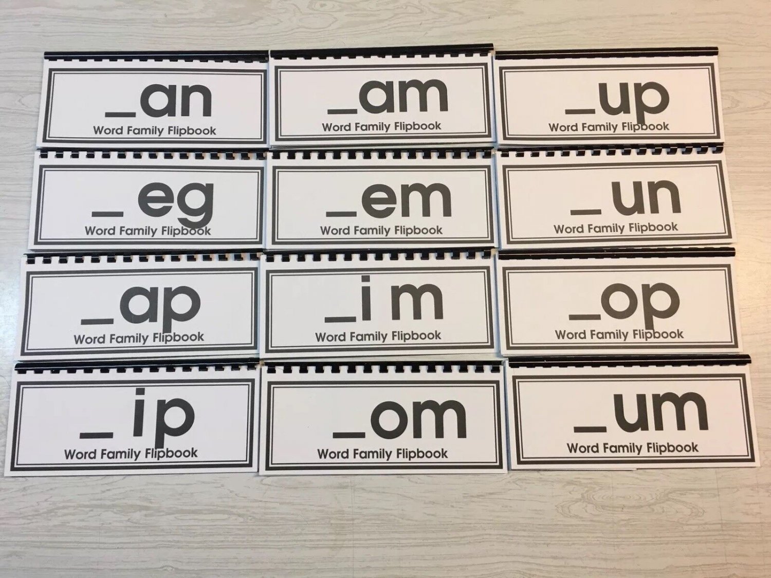 Word Family Flip Books - Set of 12 - Kit Two