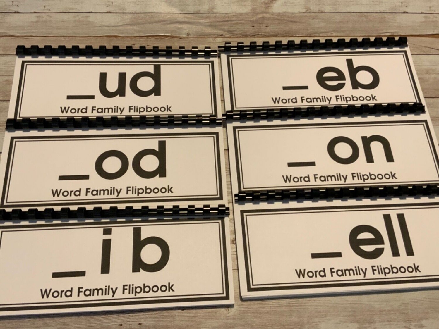 Word Family Flip Books - Set of 12 - Kit Three