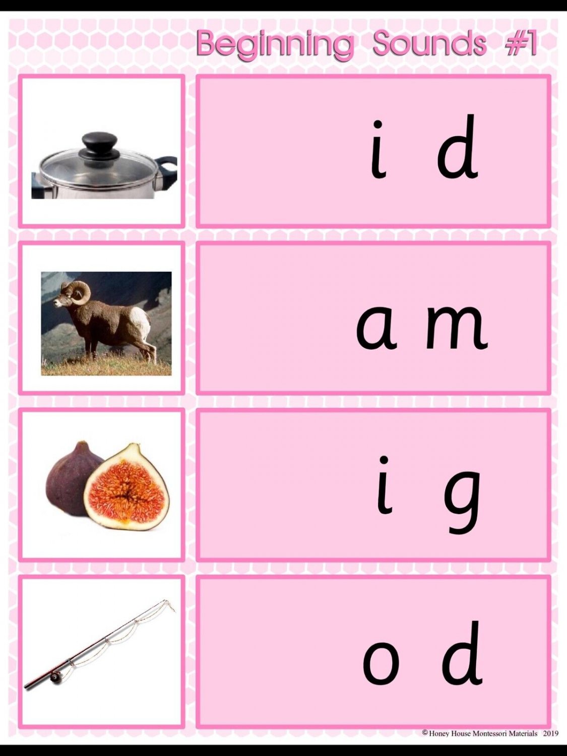 PINK SERIES | Montessori Activity - Beginning Sounds | Educational ...