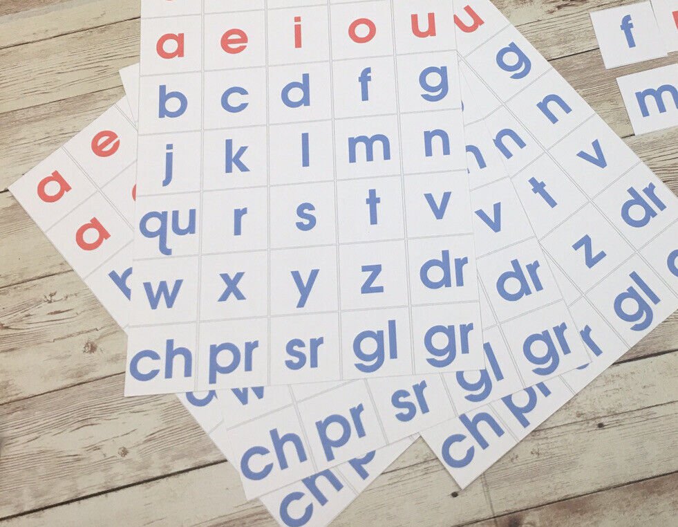 [Set Of 8] Phonics - Letter / Phonemic Sound Tiles Word Building Set
