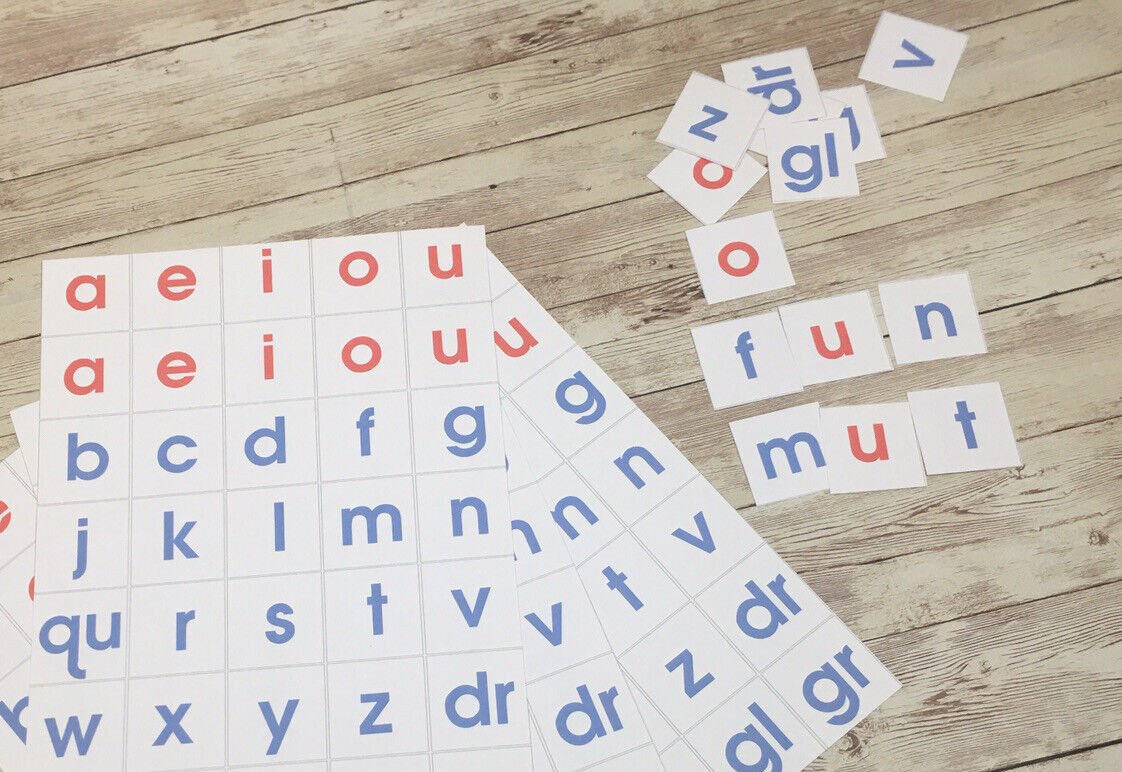 [Set Of 8] Phonics - Letter / Phonemic Sound Tiles Word Building Set