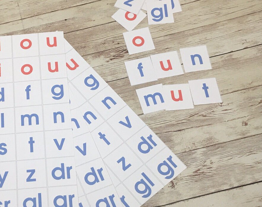 [Set Of 8] Phonics - Letter / Phonemic Sound Tiles Word Building Set