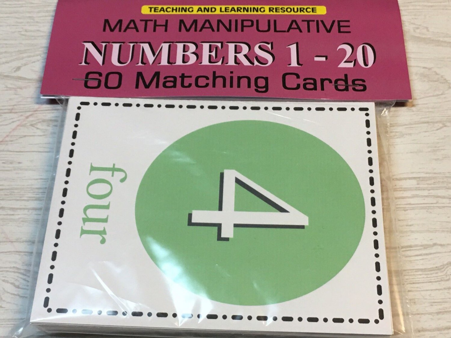 NUMBERS 1-20 - Flashcards for Preschool 60 Matching Cards - Teaching ...
