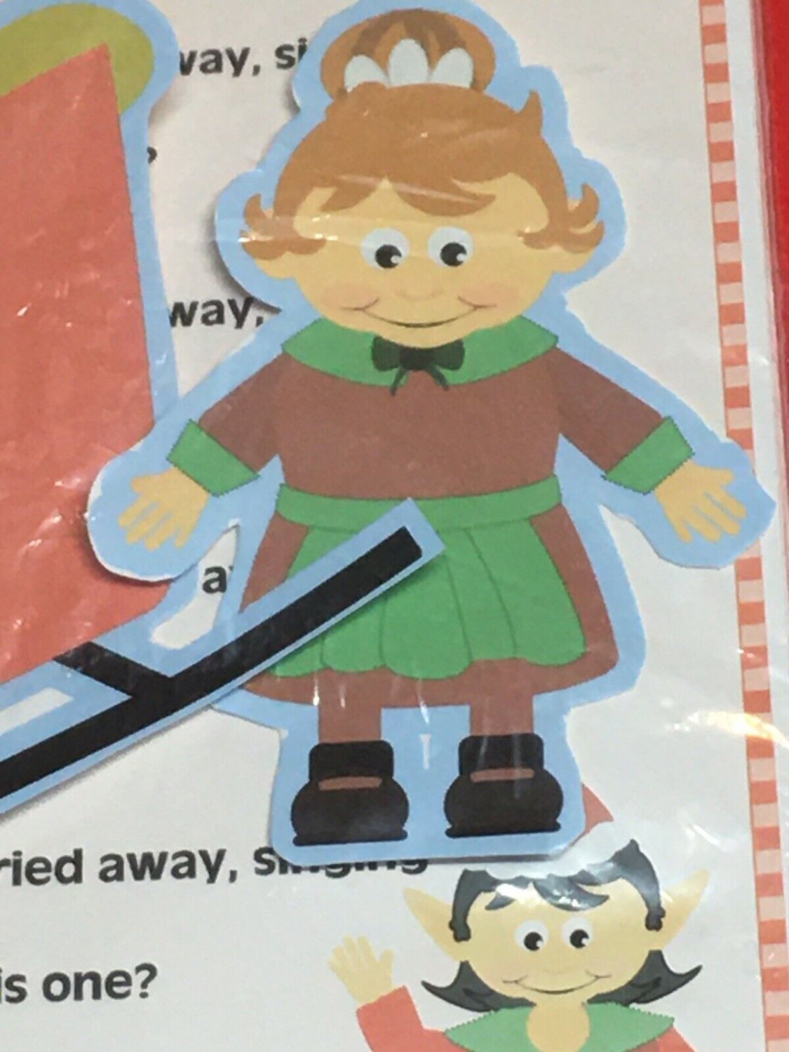 FIVE LITTLE ELVES - FLANNEL BOARD SET- LAMINATED - FLANNEL FELT STORY ...