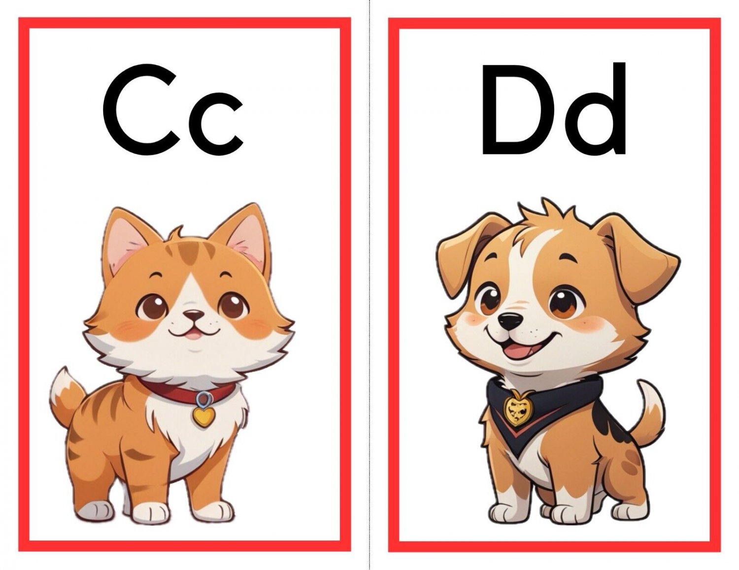 Large Set - 26 Letters Alphabet Flash Card Set - Laminated Set 5.5x8