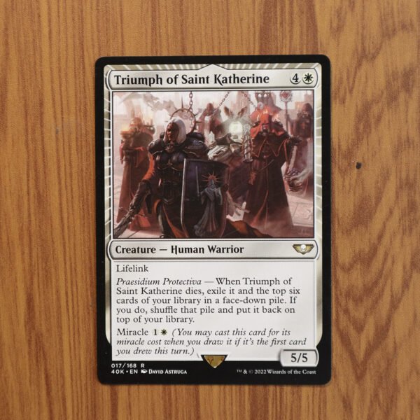1x Mtg Proxy Triumph of Saint Katherine Warhammer 40,000 Commander (40K)