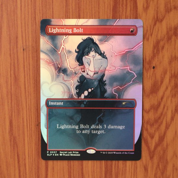 1x Mtg Proxy FOIL Lightning Bolt 37 SLD Secret Lair Drop Foil magic the ...