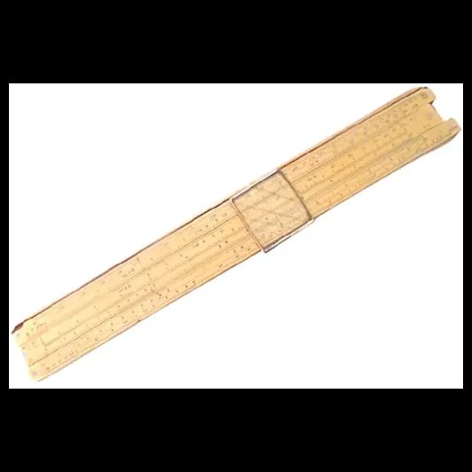 SUN HEMMI DYNAMO Japan slide ruler in bamboo laminated Original 1960s