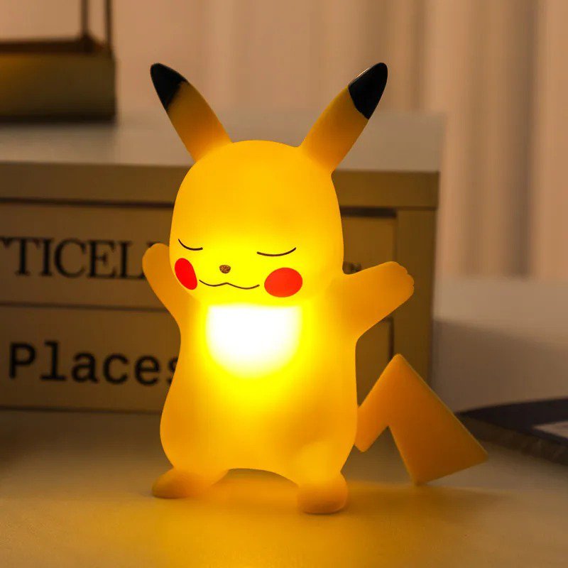 Pokemon Pikachu Night Light Takara Tomy Soft Light Anime Bedroom ...