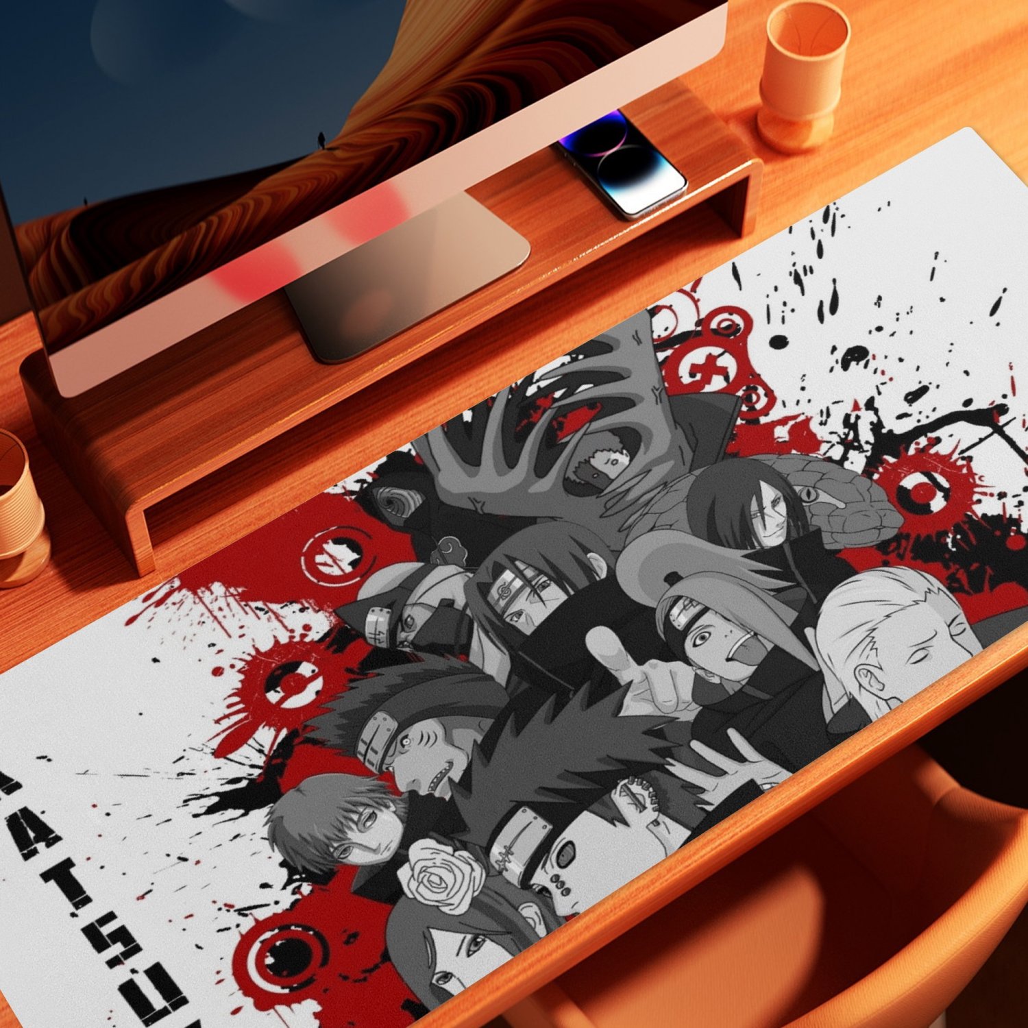 Anime Naruto Akatsuki Gaming Mouse Pad Non-Slip, Waterproof, Anti-Fray ...