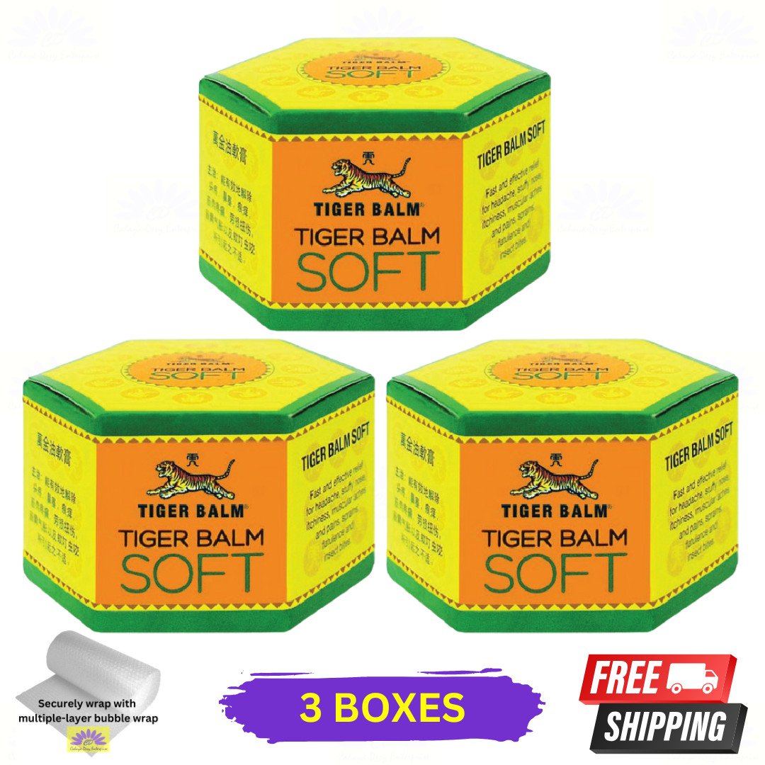 3 X Tiger Balm Soft Ointment 25g Neck, Back & Muscle Massage Pain Relief