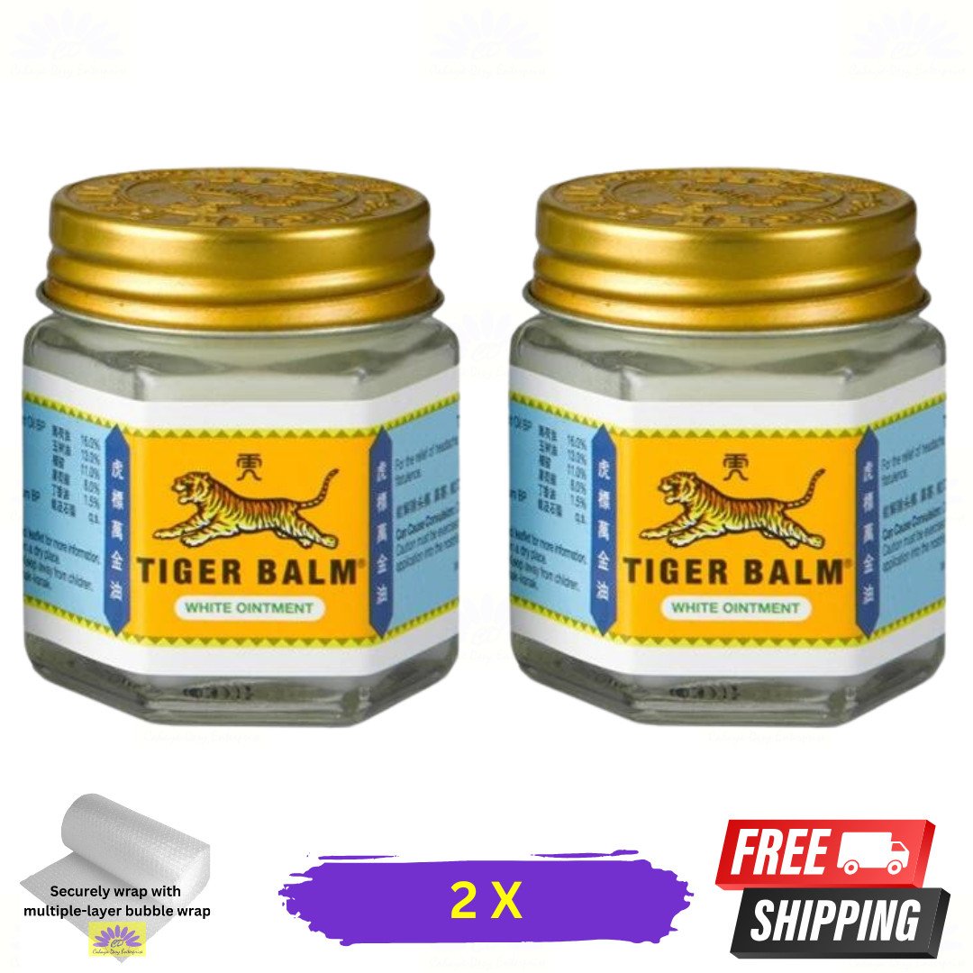 2 X Tiger Balm White Ointment 30g for Headache, Muscle Pain Relief ...