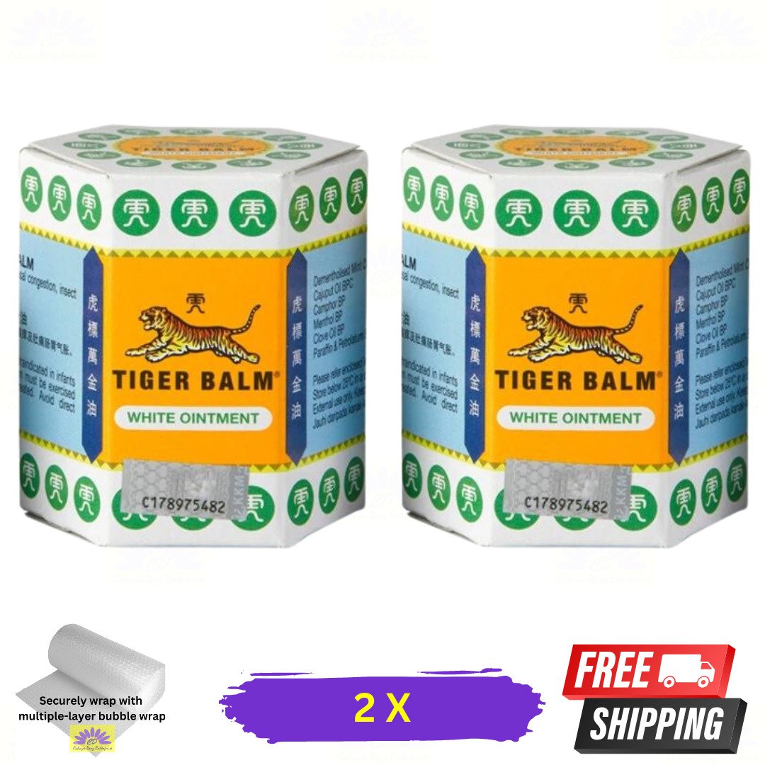 2 X Tiger Balm White Ointment 30g for Headache, Muscle Pain Relief ...