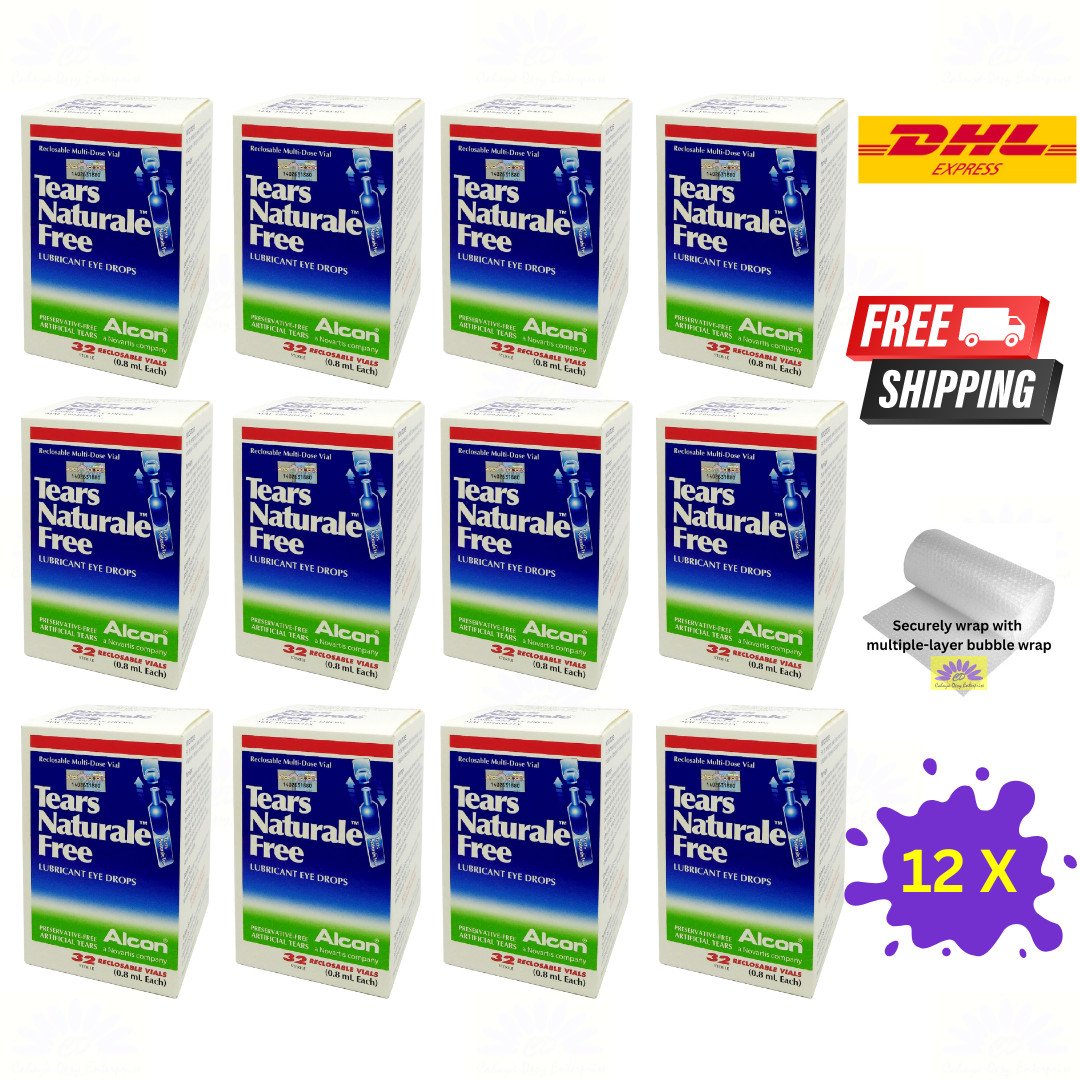 12 X Alcon Tears Naturale Free 0.8ml X 32 Vials Lubricant Eye Drops