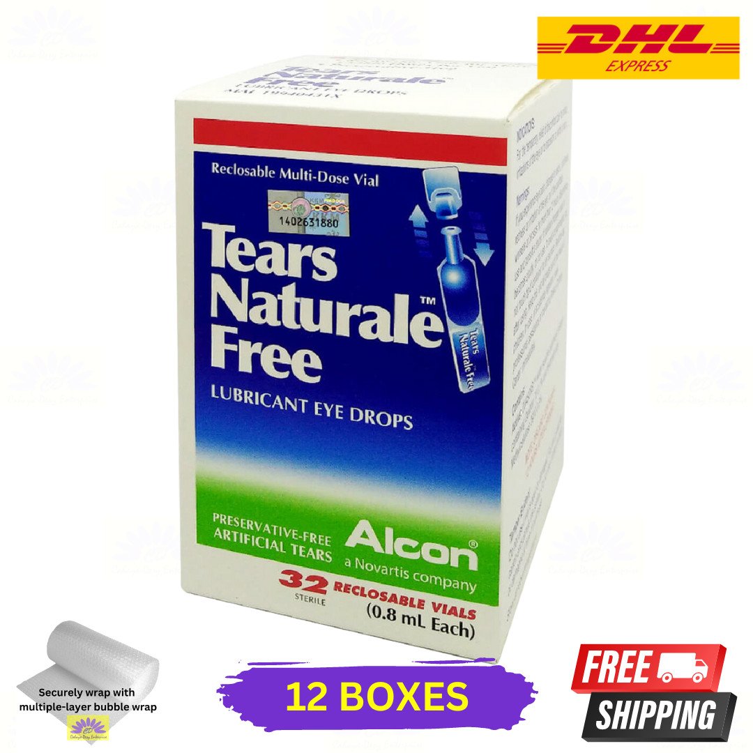 12 X Alcon Tears Naturale Free 0.8ml X 32 Vials Lubricant Eye Drops