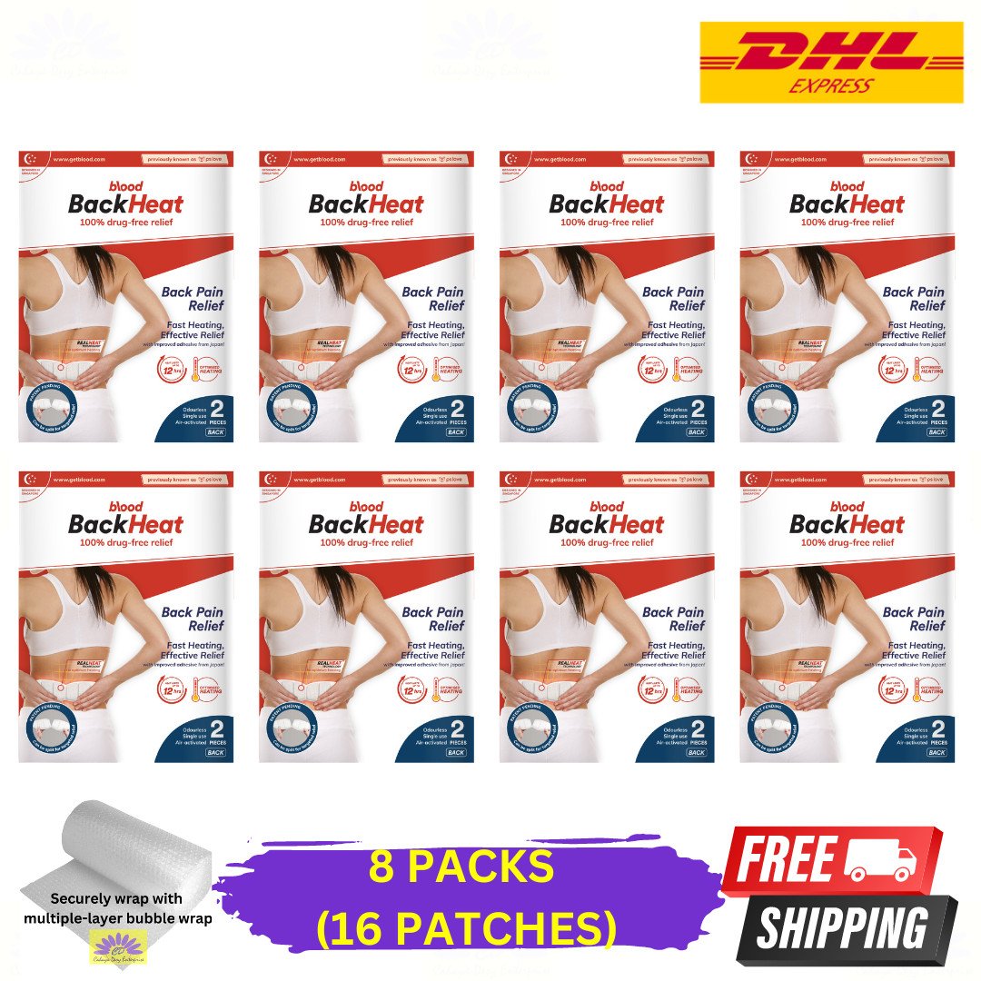 8 X Blood Back Heat 2 Patches Back Pain Relief Fast Heating - Express ...