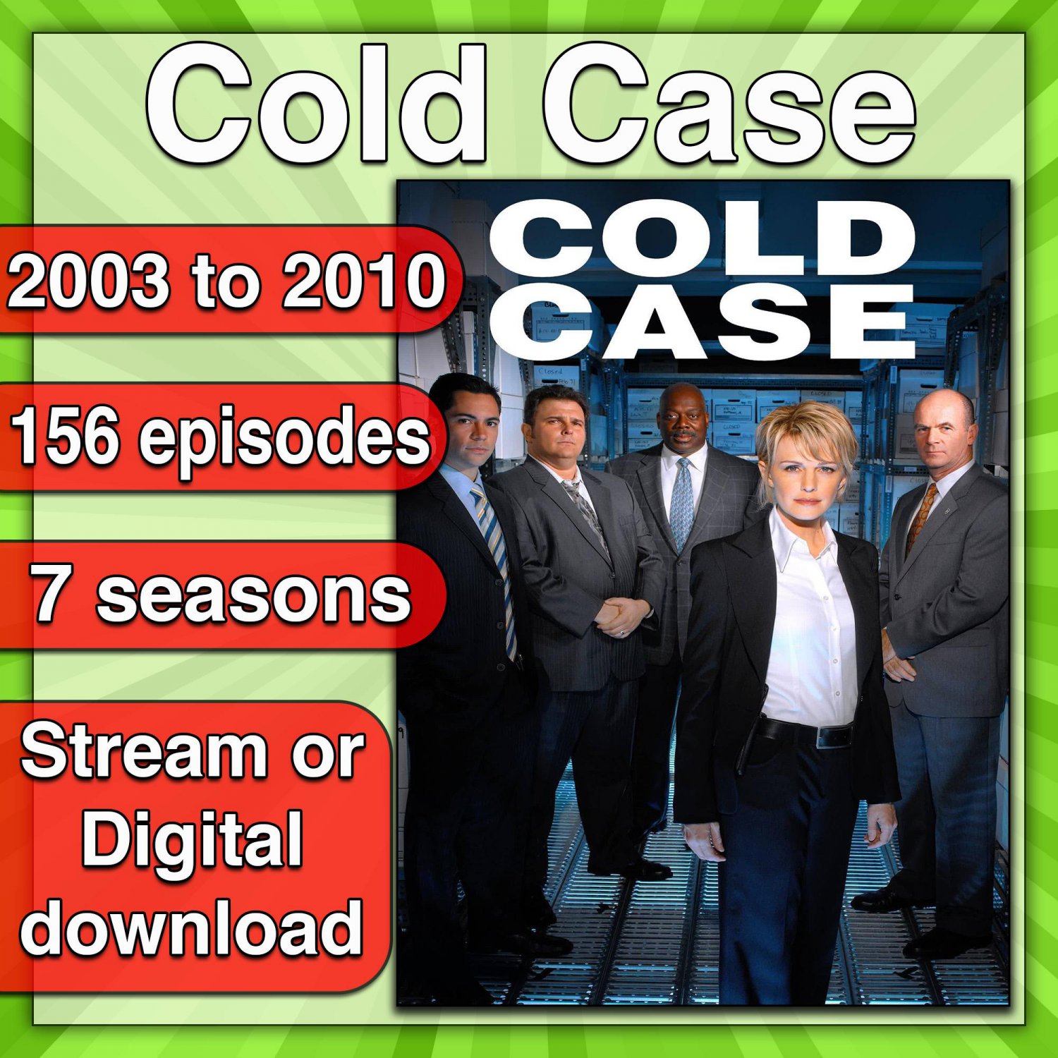 Cold Case: The Complete Series Collection - Seasons 1-7 (2003-2010 ...