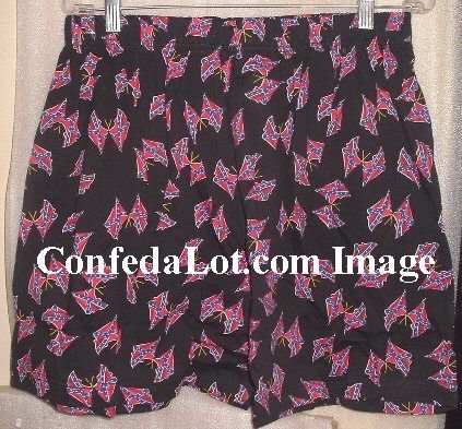 Boxer Drawers Shorts Confederate Underwear NEW Sizes Small, Med, Large