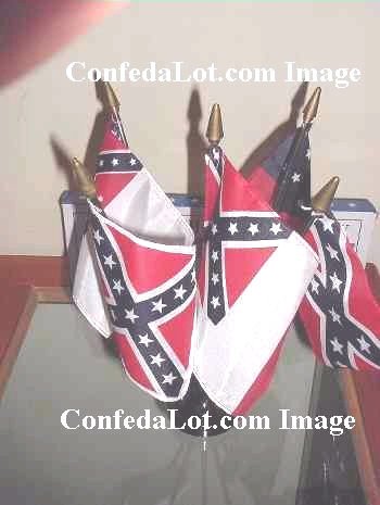5 Flags of Confederacy Desk set NEW Confederate