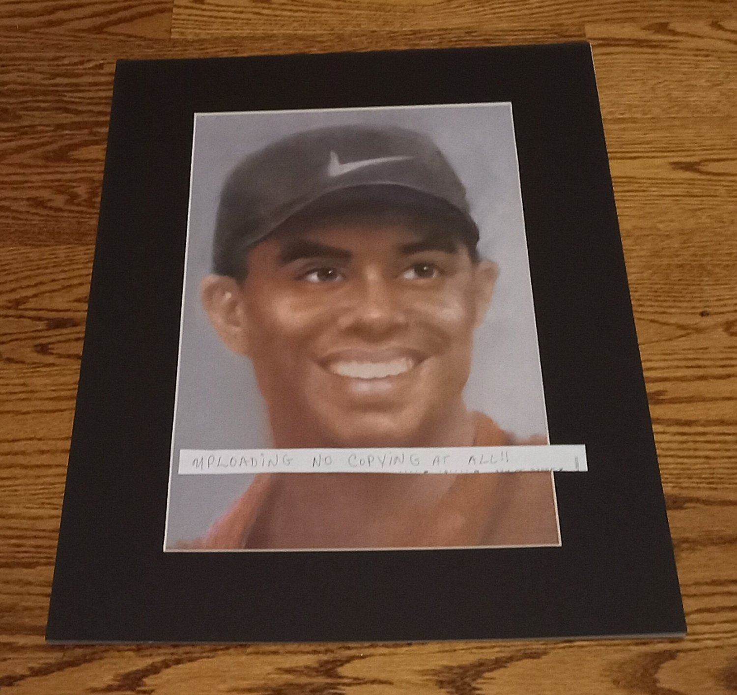 TIGER WOODS COLOR DRAWING WITH FRAME 16X20 INCHES VERY RARE ONE ONLY!!