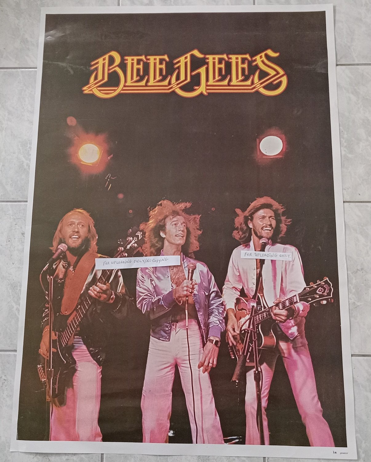 BEE GEES VINTAGE 21 1/2 X 30 3/4 INCHES POSTER!! EXTREMELY RARE!! VERY ...
