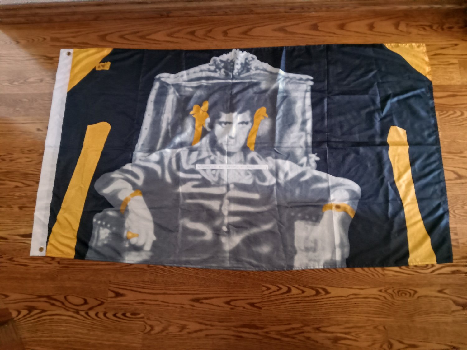 SCARFACE FABRIC GIANT FLAG WITH YELLOW BACKGROUND 34 1/2 X 60 3/4 ...