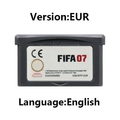 GBA 32-Bit Video Game Cartridge Console Card Fifa 07 EUR for GBA/NDS