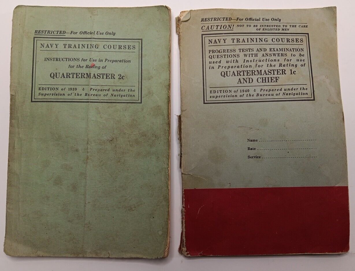 Lot 2 Seaman 1c (First Class) Navy Training Courses 1939, 1940 ...