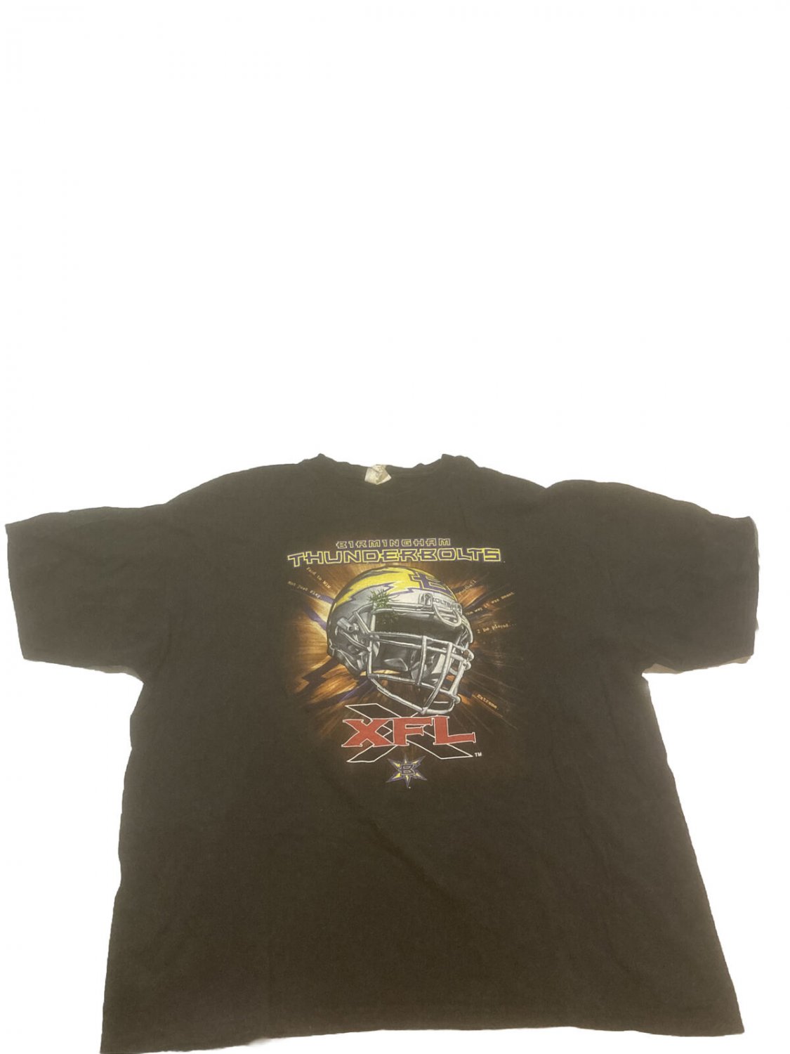 Vintage 2000 XFL Football Birmingham Thunderbolts T-Shirt Licensed XFL ...