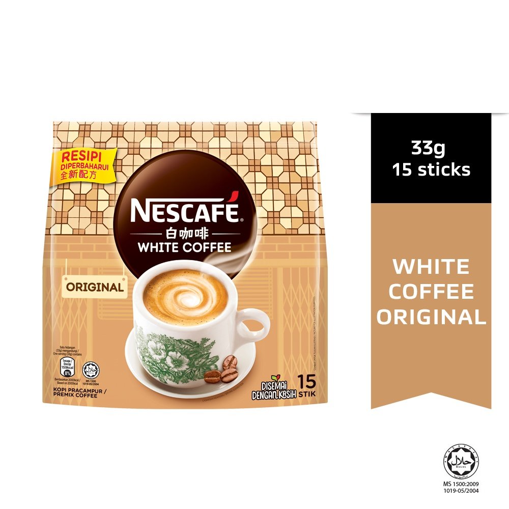 Nescafe White Coffee Original 15 Sticks Malaysia Coffee