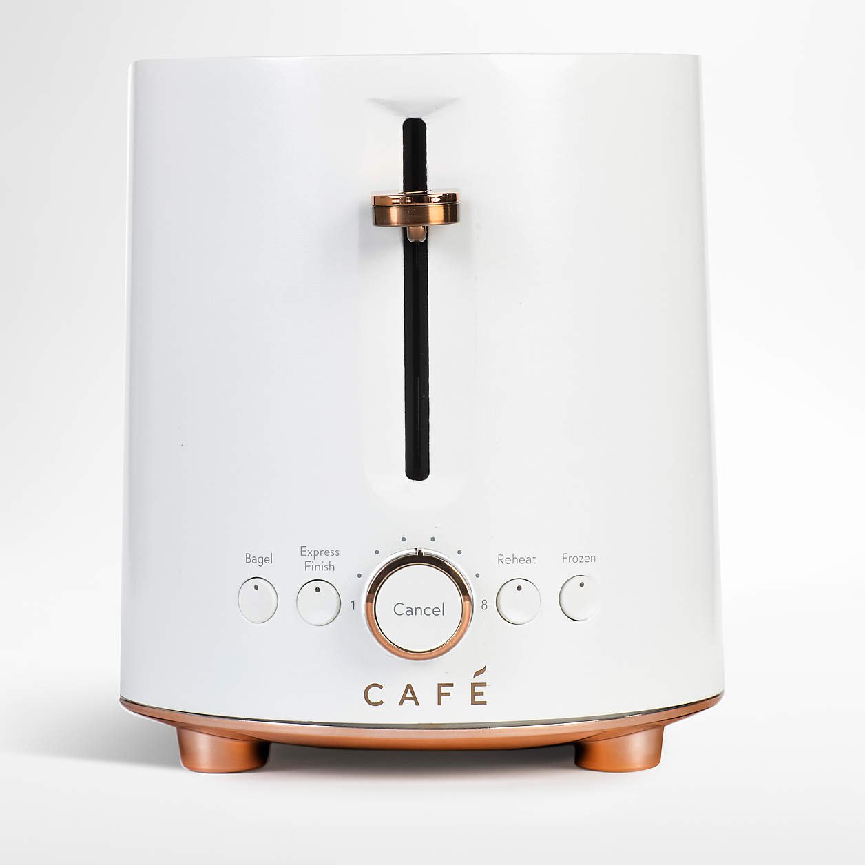 Café Express Finish Matte White 2-Slice Toaster
