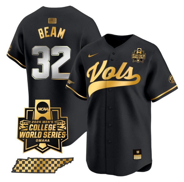 Drew Beam Jersey #32 Tennessee Volunteers 2024 College World Series ...