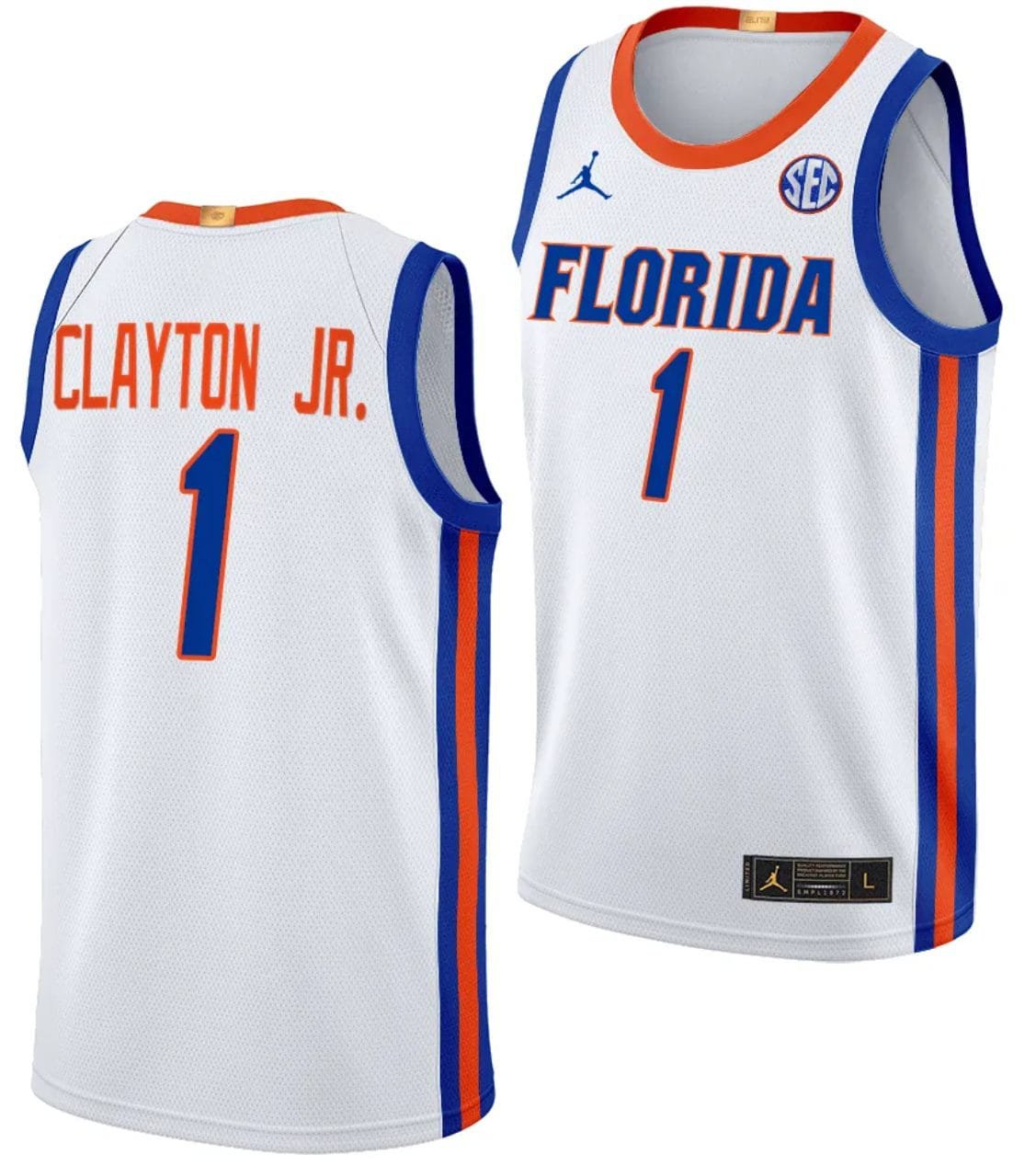 Walter Clayton Jr. Jersey #1 Florida Gators NCAA Basketball White SEC ...