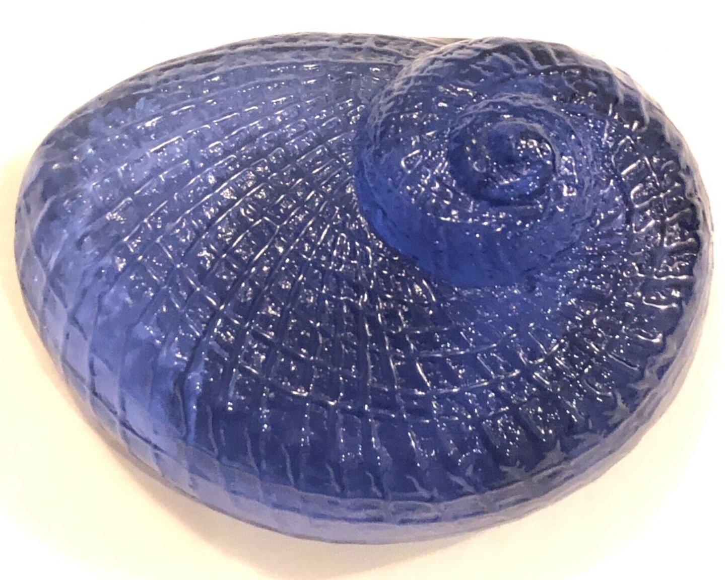 New Art Glass hand made light purple Snail Seashell Paperweight Decor RARE